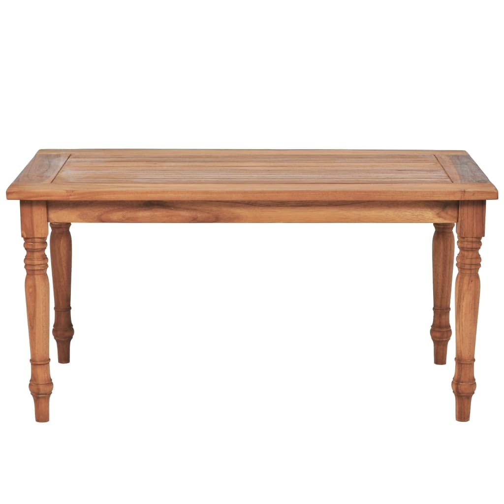 QJBSAVVA Batavia Coffee Table Teak 35.4"x19.7"x17.7",Entrance Table Tray Tables Center Table Low Table Suitable for Meeting Rooms, Reception Rooms, Offices