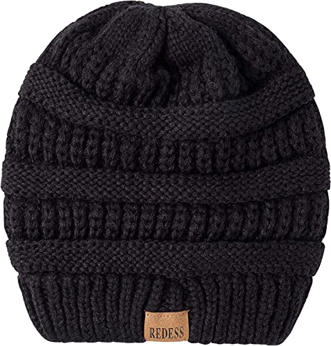 REDESS Slouchy Beanie Hat for Women Winter Warm Chunky Soft Oversized Cable Knit Cap