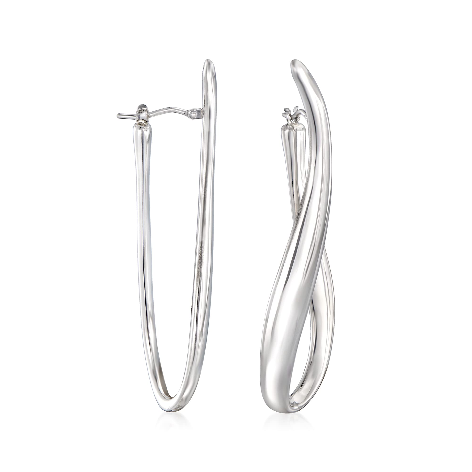 Ross-Simons Italian Sterling Silver U-Shaped Hoop Earrings