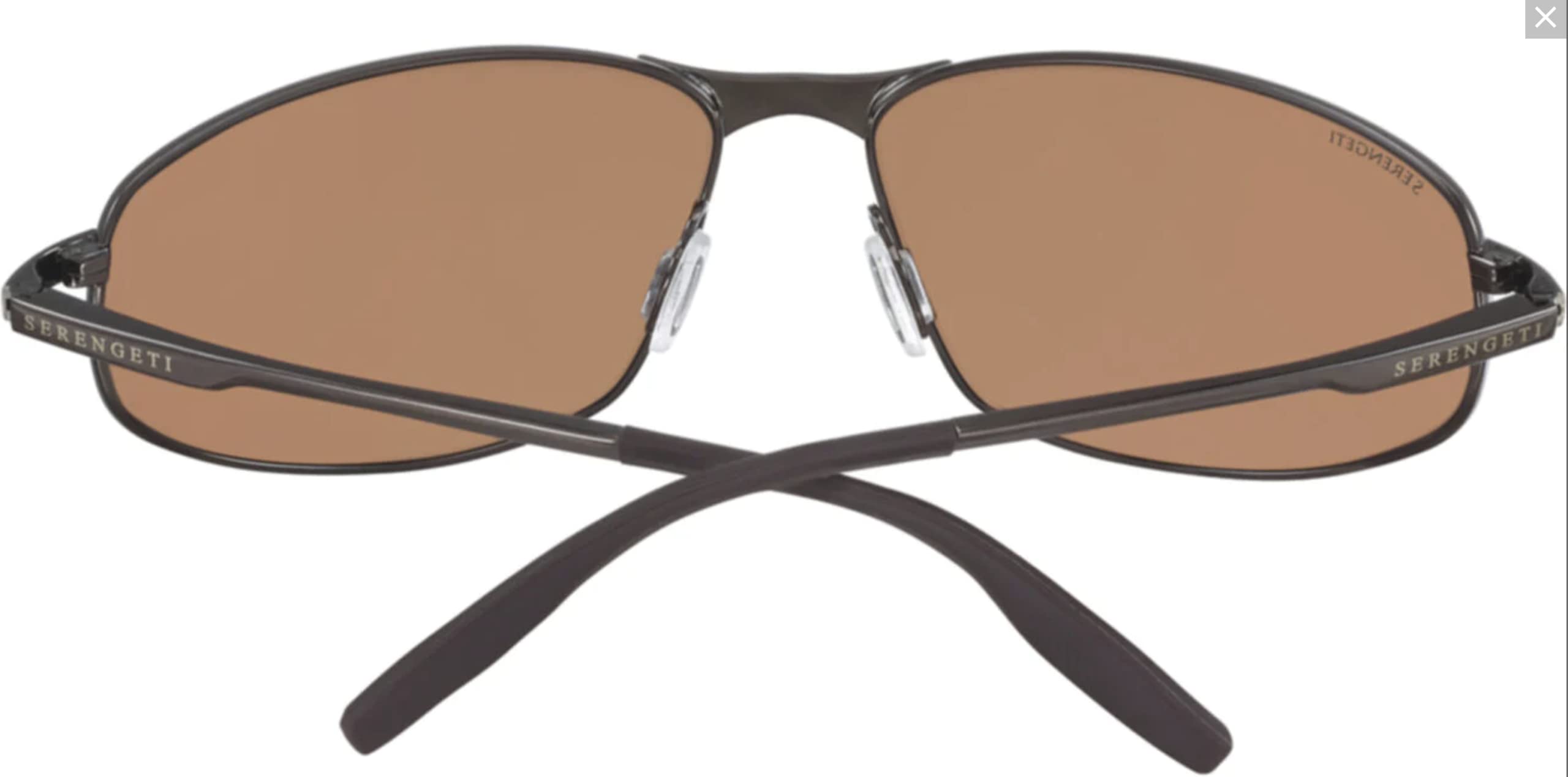 Serengeti Matera Large Sunglasses -Brushed Brown, Polarized Drivers Lens