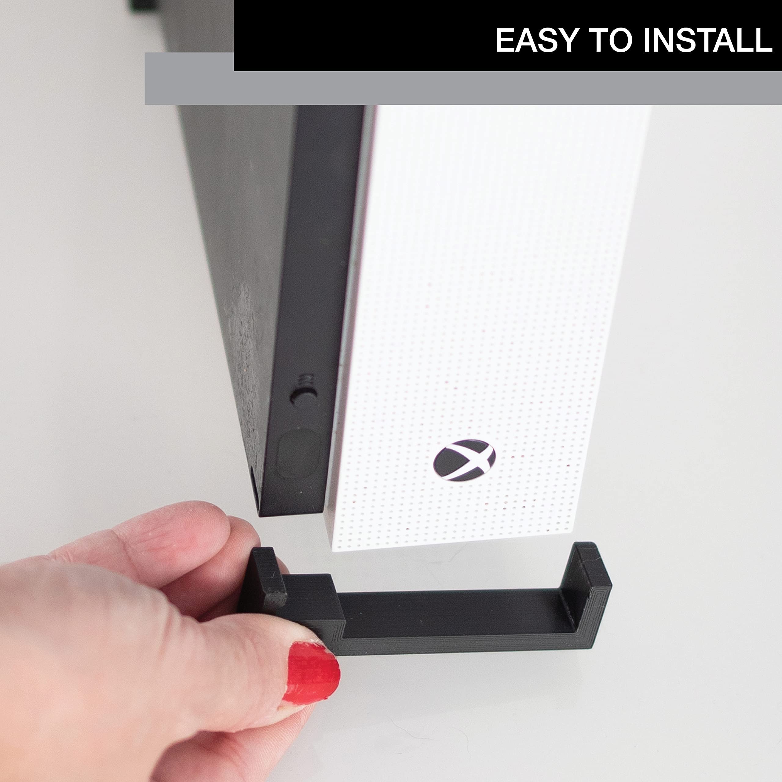 Xblox Adjustable Space-Saving Xbox One S Stand, Black, 3D Printed in the USA