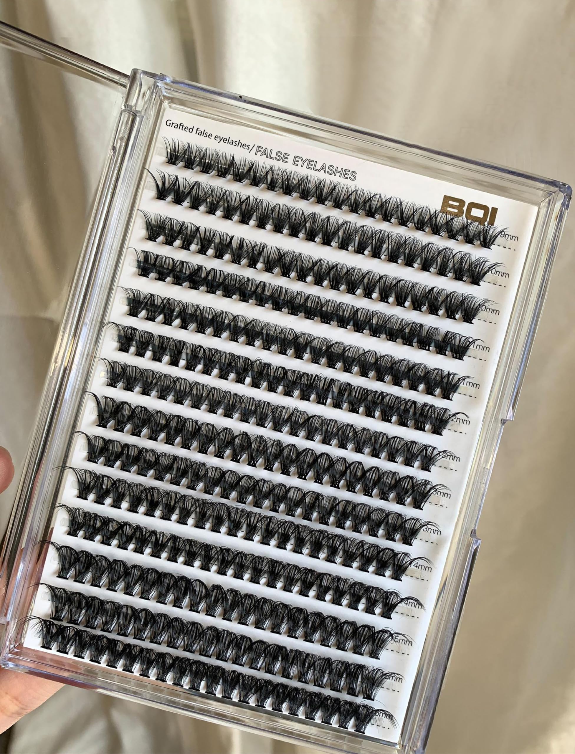 Self-Adhesive Eyelashes Eyelash Clusters 280 Pieces 30C DIY Eyelash Extension Clusters C Curl Length Individual Eyelashes Blending Tray Faux BASF Eyelash Cluster Shape Black (30C 9-16mm)