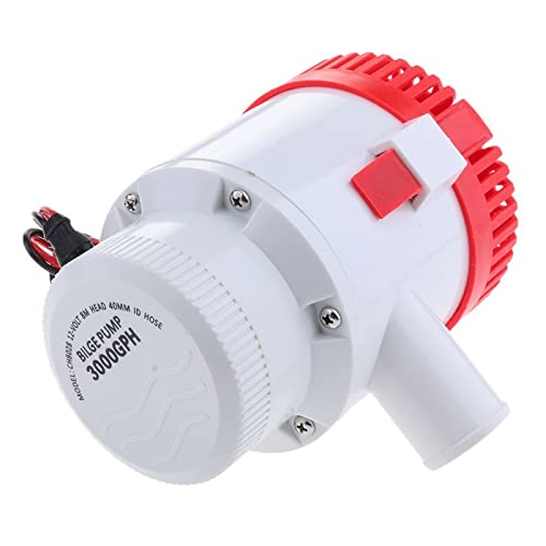 XuuSHA Hand Bilge Pump 3000 GPH 12v Electric Bilge Pumps Heavy Duty Motor Bilge Pump Automatic