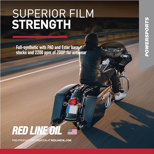 Red Line 42504 20W50 Motorcycle Oil Synthetic - Quart (4 Pack)