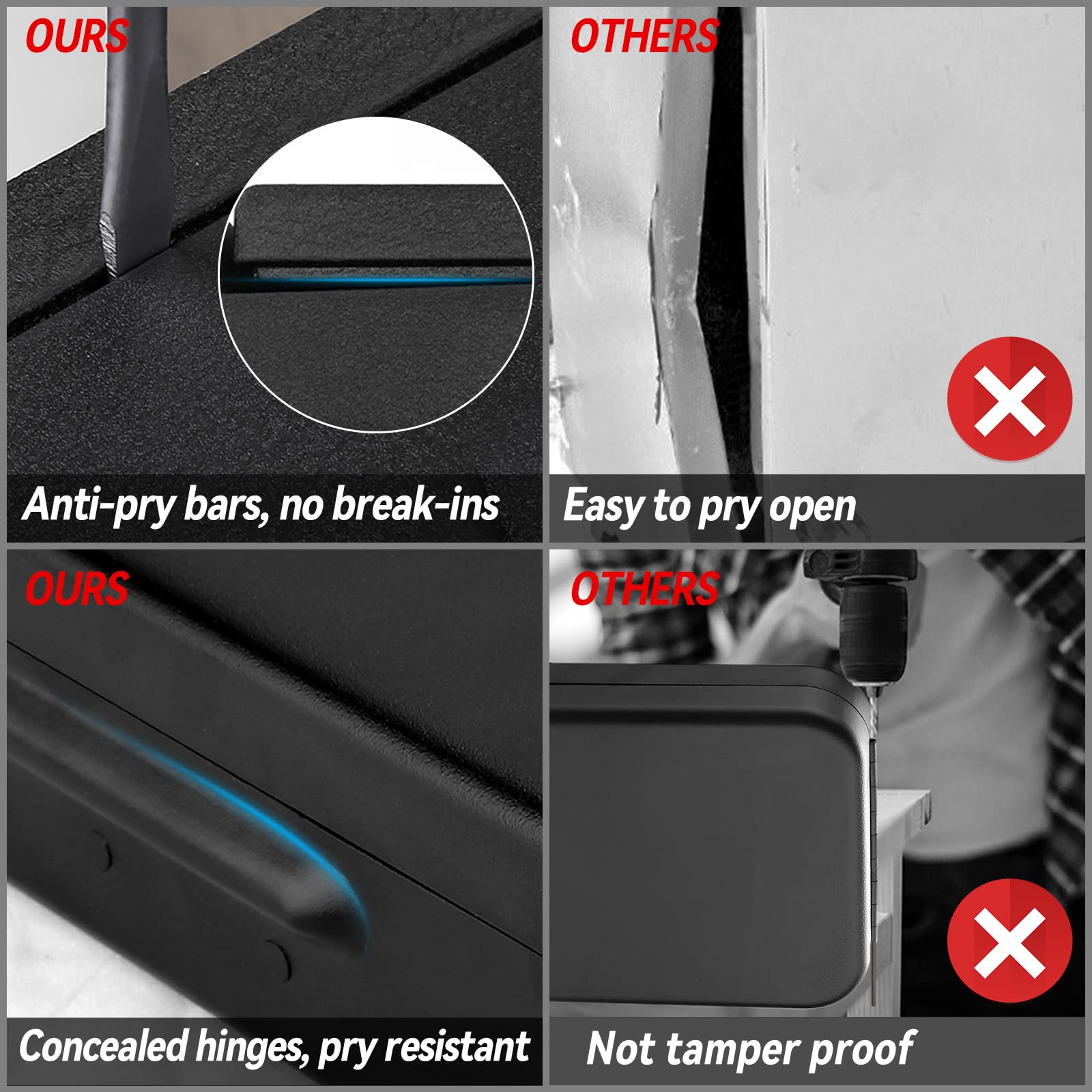 WINCENT Biometric Gun Safe, Quick Access Gun Safes for Pistols -Two Guns Capacity Pistol Safe | Fingerprint & Keypad Firearm Gun Safe Lock Box with Auto Open Lid & LED Light