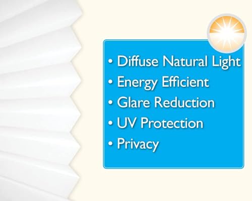 Redi Shade No Tools Original Light Filtering Pleated Fabric Shade White, 36 in x 72 in, 1 Pack