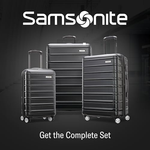 Samsonite Omni 2 Hardside Expandable Luggage with Duel Spinner Wheels, Midnight Black, 3-Piece Set (CO/MED/LG)