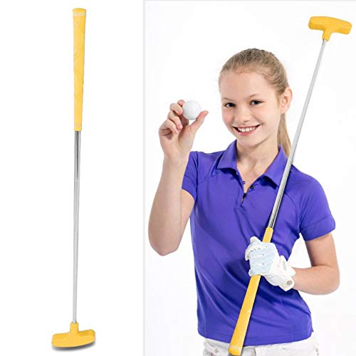 Two-Way Putter Anti-Slip Grip Golf Putter Golf Putter for Kids, for 18-Hole Mini Course, for Children(Yellow)