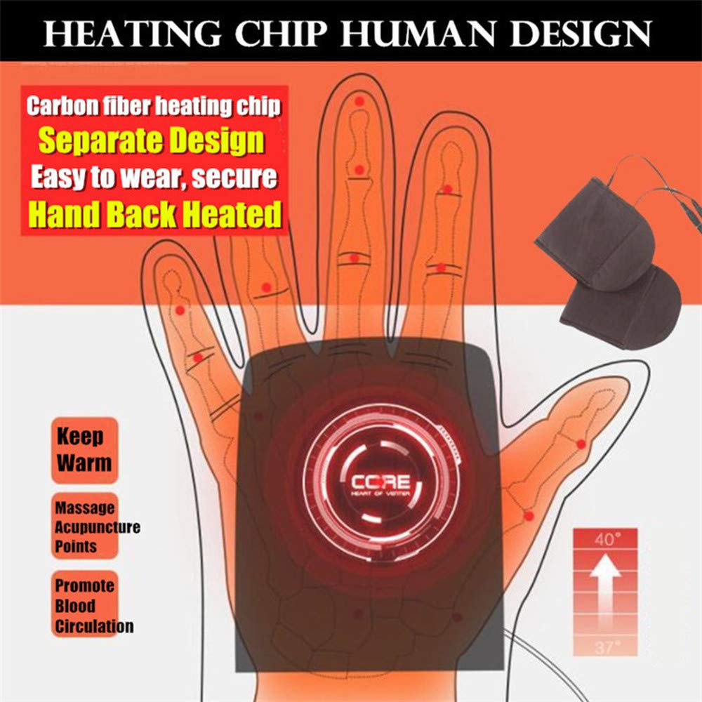 Women's & Men's USB Heated Gloves Knitting Hands Full & Half Heated Fingerless Heating Warmer with Button Washable Design, Mitten Winter Hands Warm Laptop Gloves (Black)