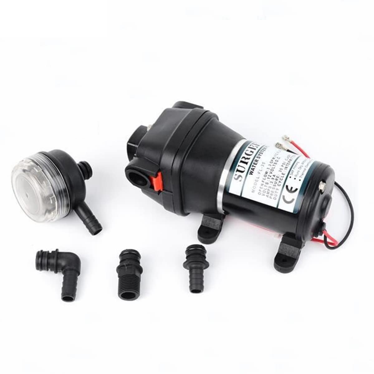 XuuSHA Hand Bilge Pump FL-30 12V 24V DC Electric Diaphragm Pump Water Bilge Pump Bilge Pump Automatic (Voltage : 12V)