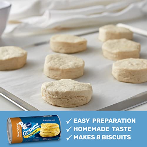 Pillsbury Grands! Flaky Layers, Honey Butter Biscuits, Refrigerated Biscuit Dough, 8 ct., 16.3 oz.