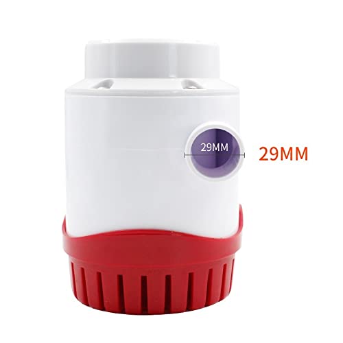 XuuSHA Hand Bilge Pump 1500GPH 12/24V DC Bilge Pump Submersible Bilge Pump Automatic (Color : 12V)