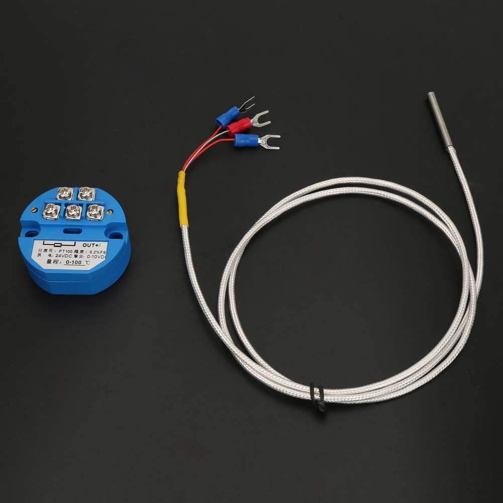 Temperature Sensor PT100 Temperature Transmitter Output 0-10V Good Sensitive PT100 Temperature Transmitter Module for Conversion of Resistance and Current