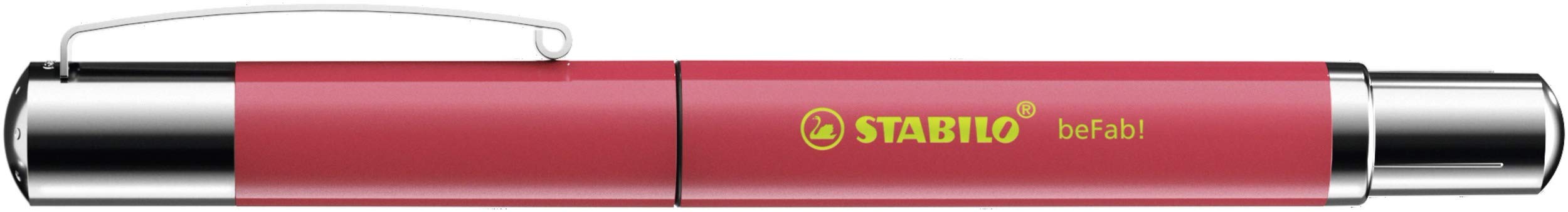 STABILO Fountain Pen beFab! Uni Colors - Watermelon Splash + 3 ink cartridges blue