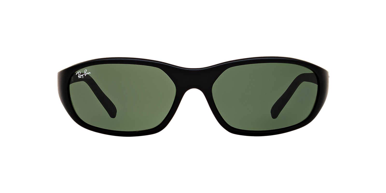 Ray-Ban Men's RB2016 Daddy-O Rectangular Sunglasses, Rubber Black/Dark Green, 59 mm