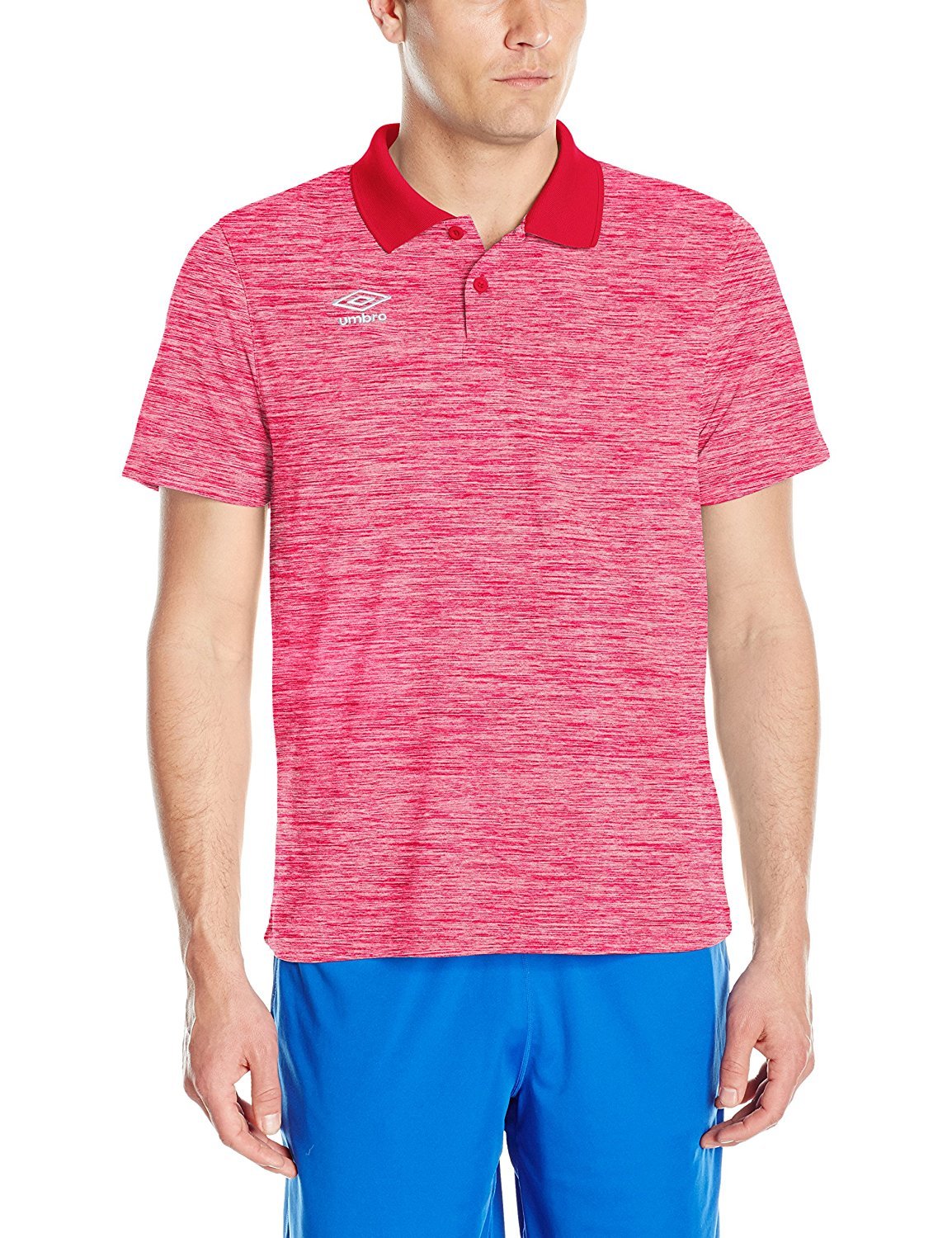 Umbro Men's Double Diamond Ultra T-Shirt, White/Blue XX-Large