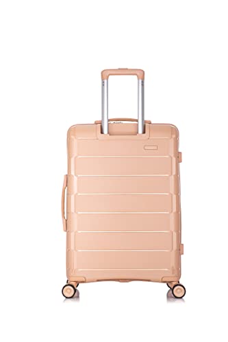 Rockland Vienna Hardside Luggage with Spinner Wheels, Champagne, 3-Piece Set (20/24/28)