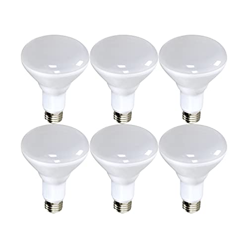 Satco S29628 10 watt; LED BR30; 2700K; 100' Beam Spread; Medium Base; 120 Volts; Dimmable 6-Pack