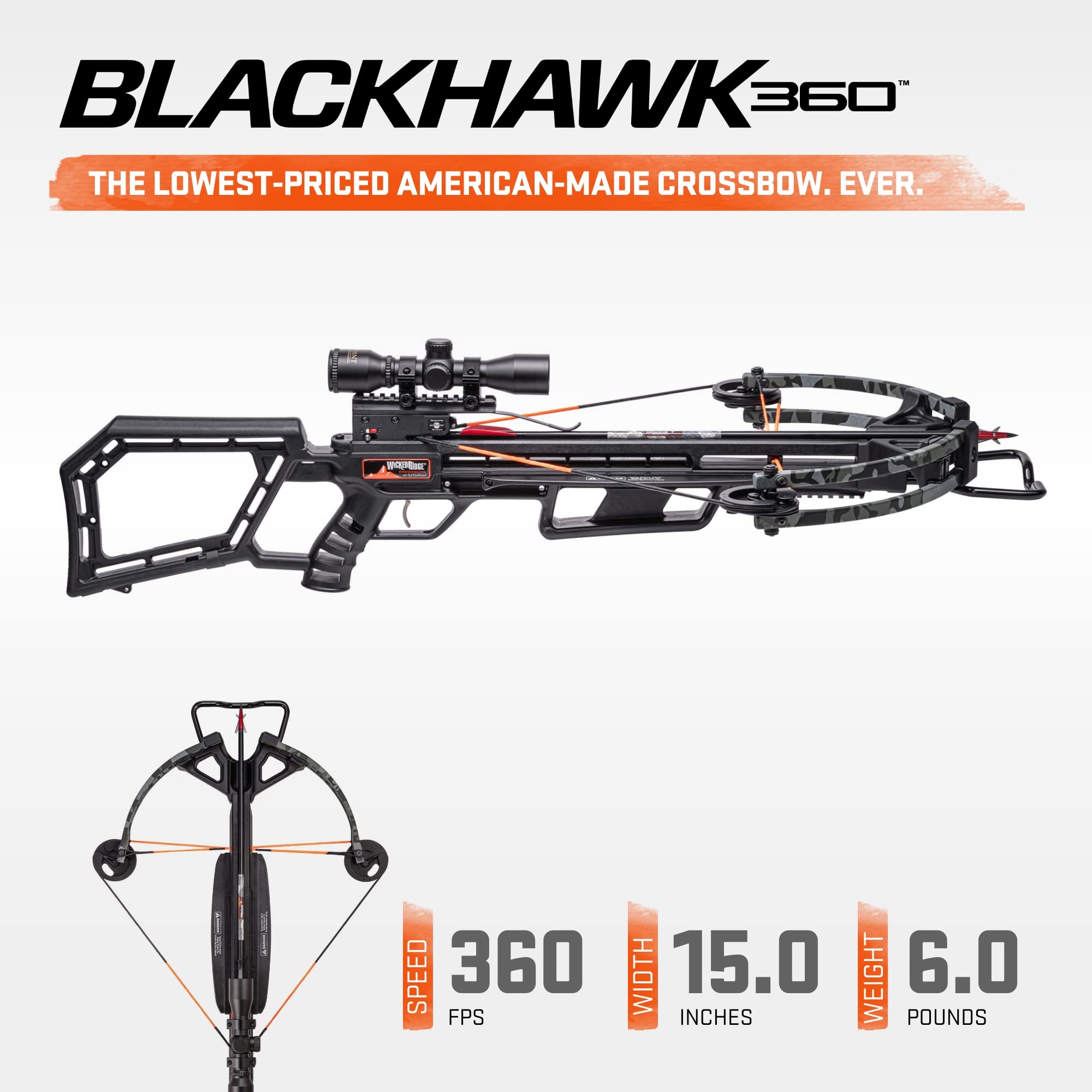 Wicked Ridge by TenPoint Blackhawk 360 Crossbow Package, Peak camo