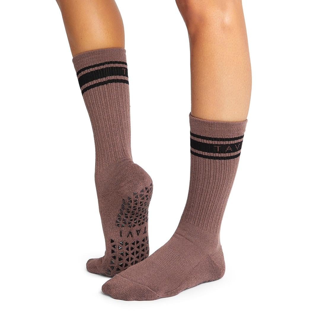 TAVI NOIR Kai Fashion Crew Grip Socks, Retro, Medium
