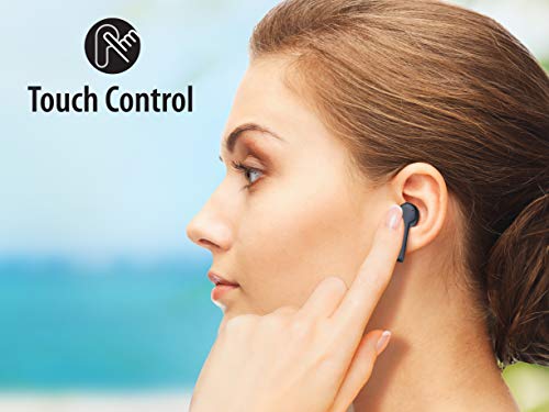 Toshiba Air Pro 2 True Wireless Stereo Earphones with Qi Wireless Charging, Black (RZE-BT750E)