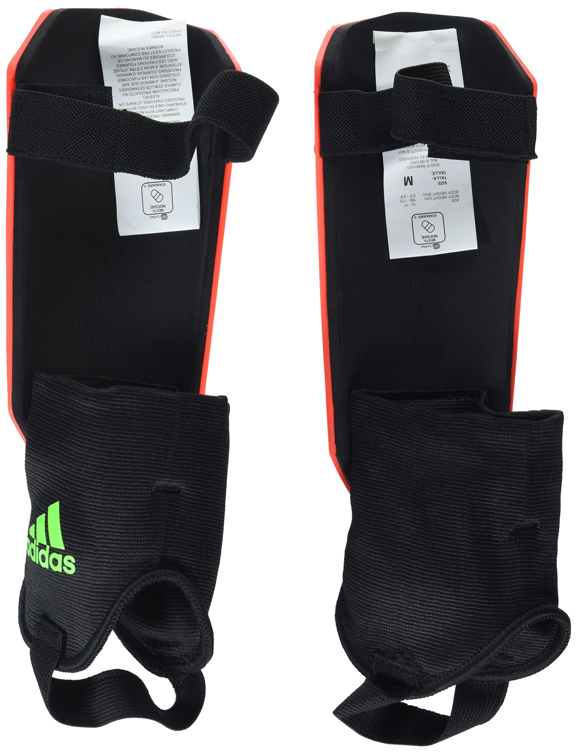 Unisex-Child Match Predator Shin Guard White/Power Blue/Solar Red Small