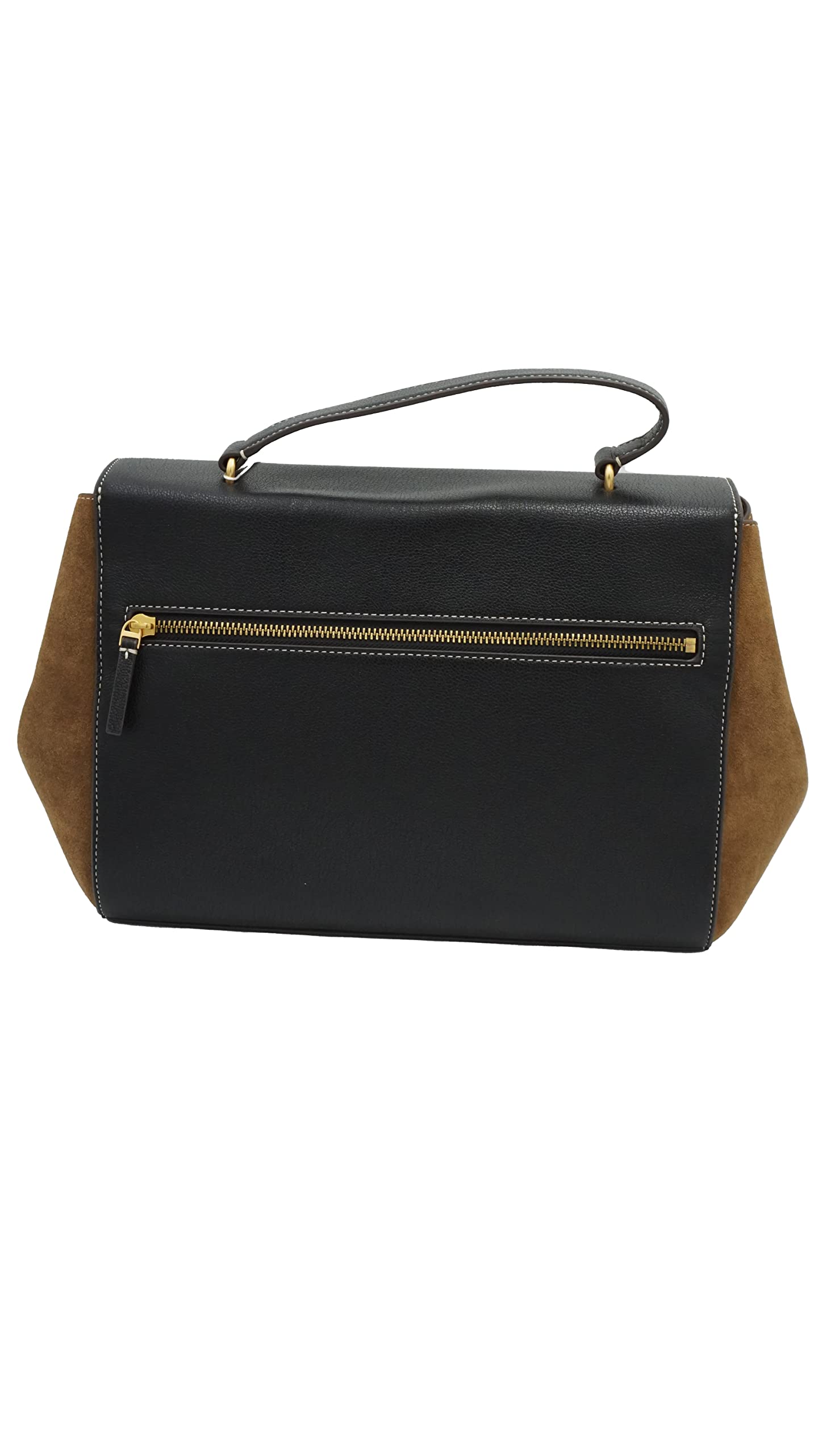 Tory Burch 80166 Black/Gold Hardware Juliette Suede/Leather Women's Satchel Bag