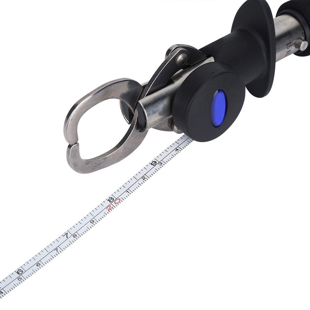 Yeuipea Fish Grabber,Durable 15 kg Weighing Scale Fishing Grip Gripper Fish Lip Grabber with Tape Measure