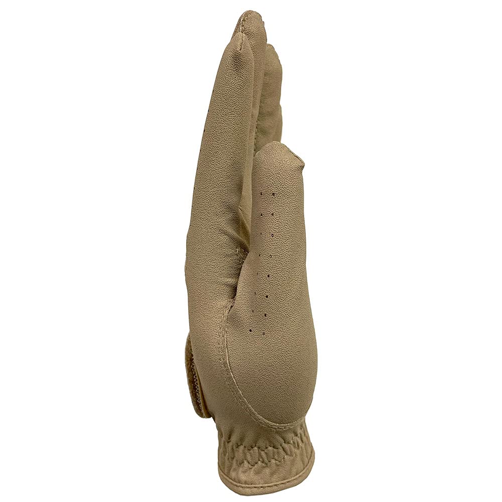 XEIRPRO Premium 4 Pack All Weather Golf Gloves for Women Worn On Left Hand for Right Handed Golfer- Comfort and Secure Fit Ultra Grip Leather Soft Flexibility (Medium, Beige)