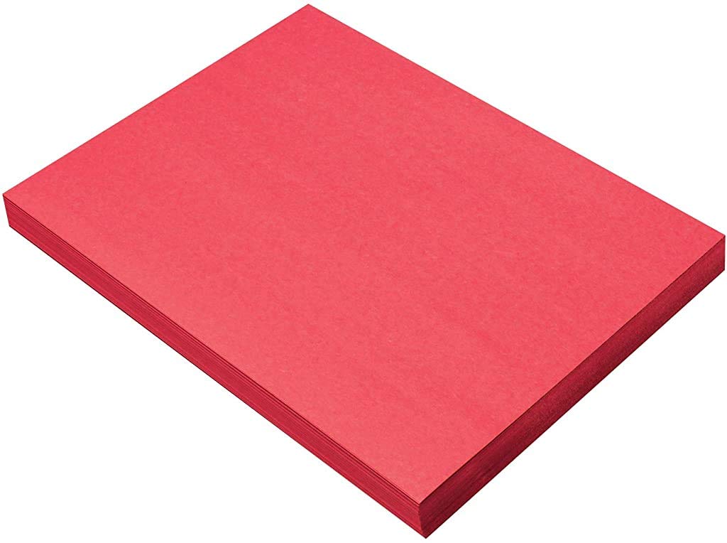 Prang (Formerly SunWorks) Construction Paper, Holiday Red, 9" x 12", 100 Sheets & Prang (Formerly SunWorks) Construction Paper, Orange, 9" x 12", 100 Sheets & Prang (Formerly SunWorks) Construction