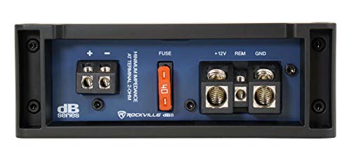 Rockville SK512 PACKAGE 12" 1400w Loaded K5 Car Subwoofer Enclosure+DB11 Amp, Black