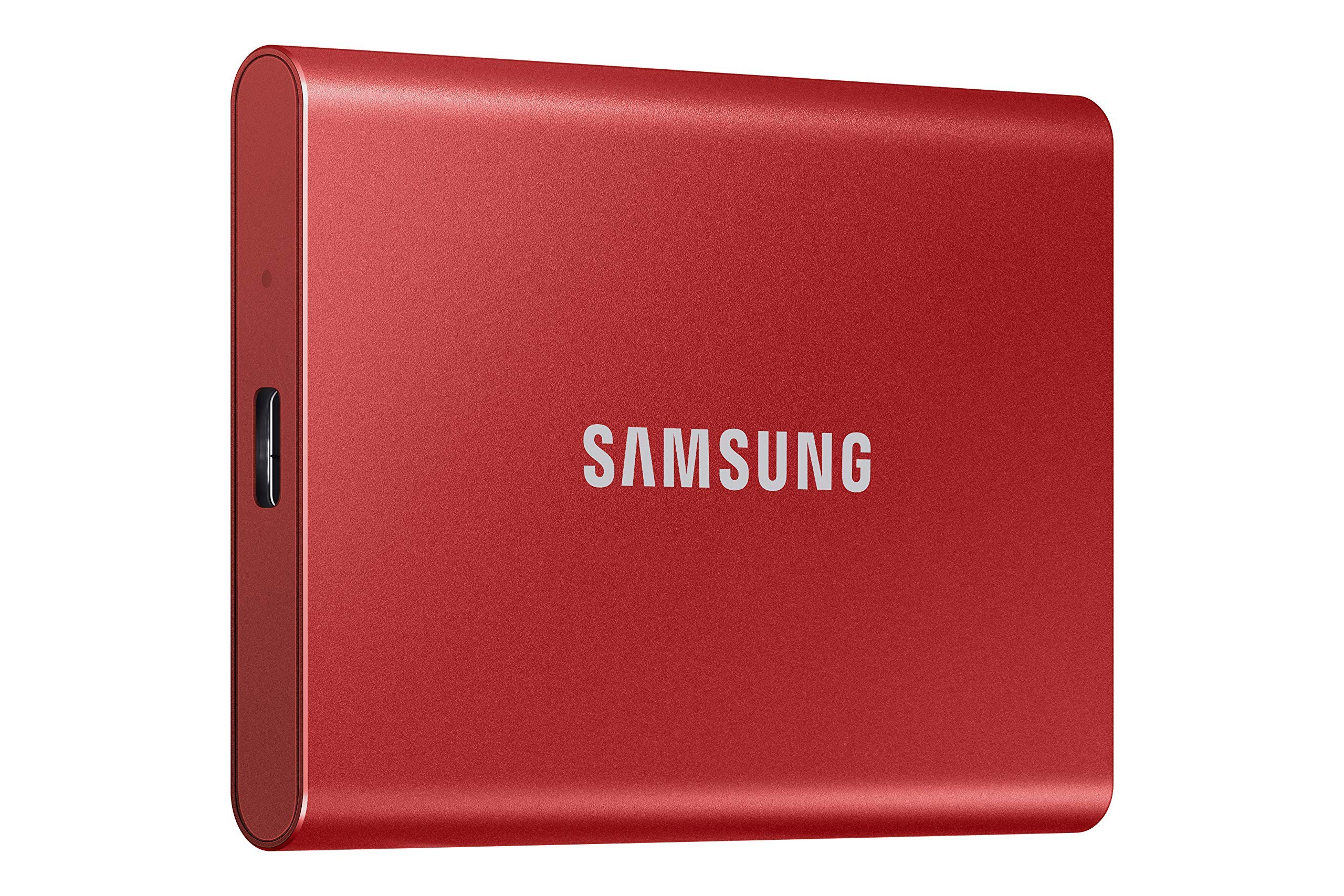 Samsung Portable SSD T7 500GB USB 3.2 External Solid State Drive Red (MU-PC500R) (Renewed)