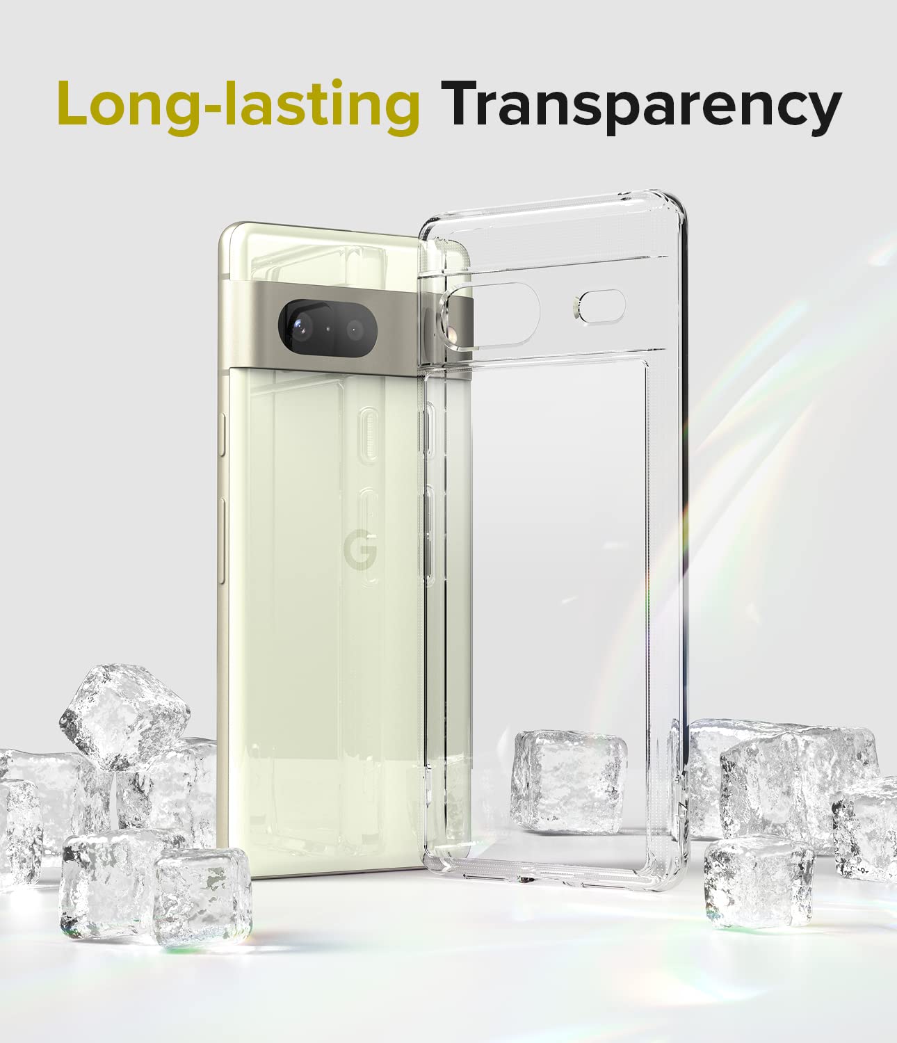 Ringke Fusion [Precise Cutouts for Camera Lenses] Compatible with Google Pixel 7 Case, Shockproof Bumper Transparent Phone Cover for Women, Men - Clear