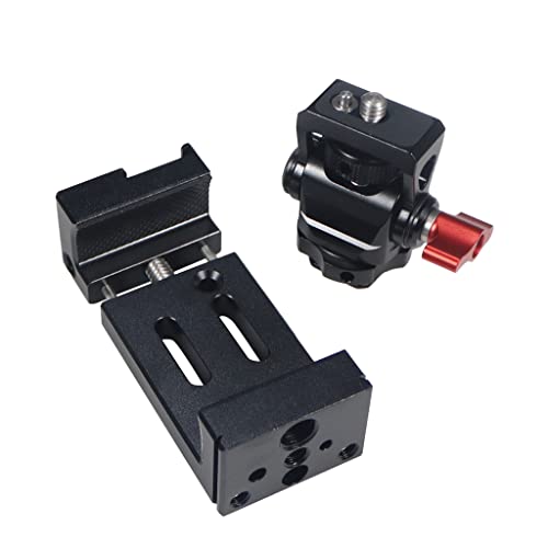 XT-XINTE Monitor Holder EVF Mount with Adjustable Phone Stand Quick Release Cold Shoe for DSLR Camera Video Vlog Stabilizer Bracket