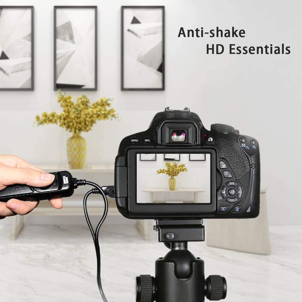 Remote Shutter Release Cable for Canon, Pixel RC-201 Shutter Release Cord for Canon Pentax Contax Sigma Cameras Replaces Canon RS-60E3