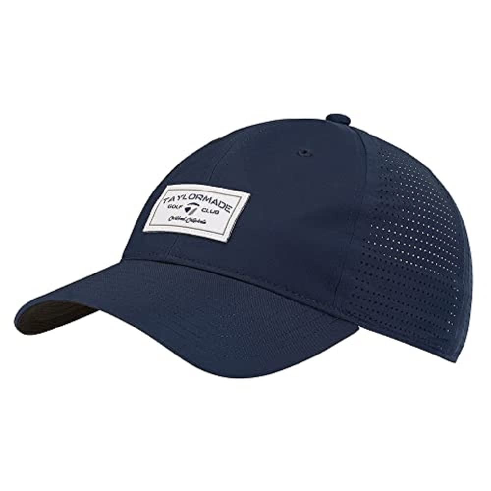 TaylorMade Golf TAYLOR MADE mens Perforamce Lite Patch Hat, Navy, Medium