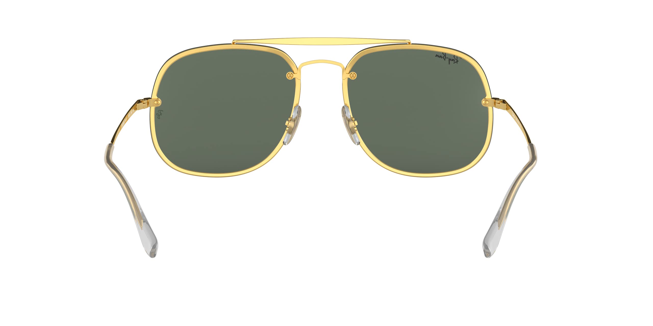 Ray-Ban RB3583N Blaze General Square Sunglasses, Gold/Dark Green, 58 mm