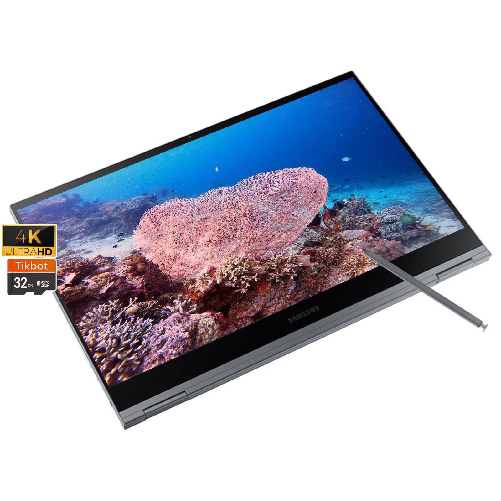 Samsung Chromebook Touchscreen Laptop with Pen| 13.3 UHD AMOLED Display| Intel i5-10210U| Backlit Keyboard| Wireless Wi-Fi6| USB C| Fingerprint| Chrome OS| Webcam (8GB RAM| 256GB SSD+256G SD Card)