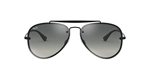 Ray-Ban RB3584N Blaze Aviator Sunglasses, Demi Gloss Black/Grey Gradient Dark Grey, 58 mm