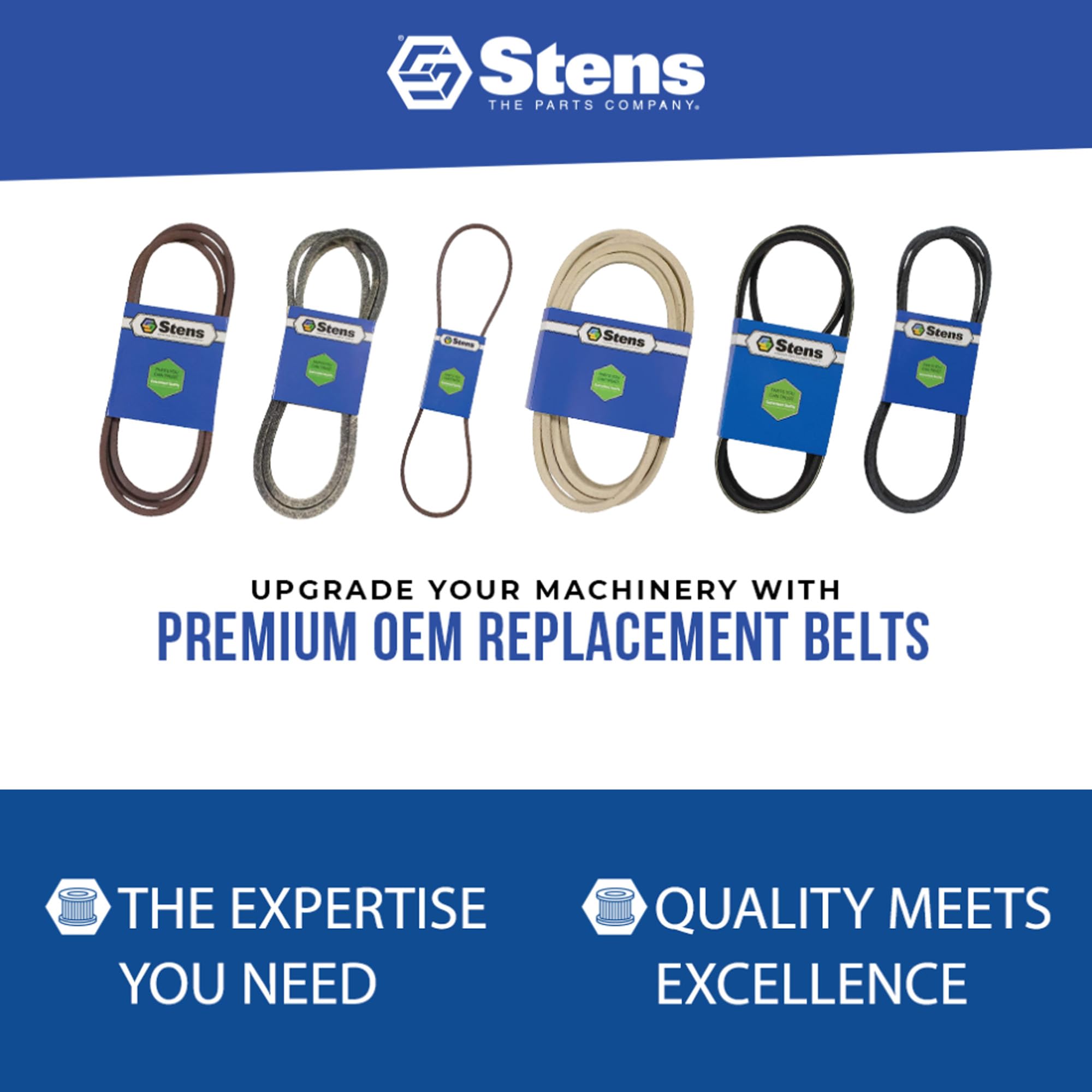 Stens OEM Replacement Belt 266-256 Replacement for Husqvarna LZ 25C, LZ 5225, LZ 5227, LZ 6127, LZ 6130 and LZ 7230 Series Zero-Turn mowers 539104334, 510201501