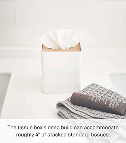 Yamazaki Home Box Cover Steel | Tissue Case, One Size, Ash