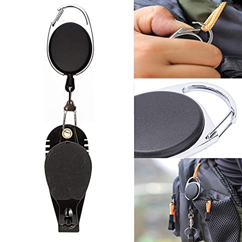 Yeuipea Fly Fishing Tool Retractor,Fly Fishing Retractor with 360 Degree Rotation Buckle Retractable Anglers Combo Tool Holder