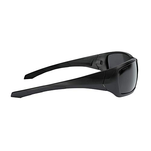 STNGR Ridge Unbreakable Sport Sunglasses for Men - Polarized Shatterproof Ballistic Rated Lenses with 100% UV Protection and Flexible Indestructible Frame (Smoke)