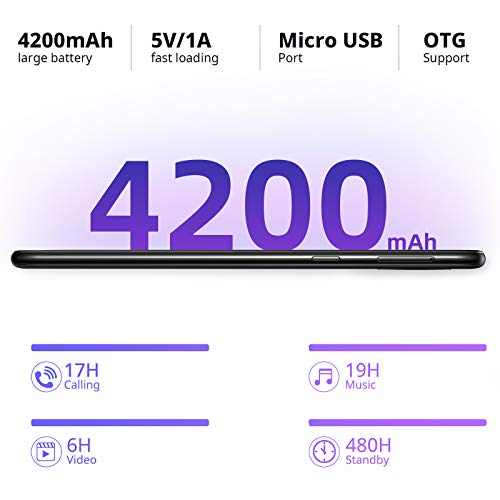 Unlocked Smartphones, Blackview A80, 4G Dual sim Unlocked Cell Phones, Bundle Android 10 OS 2GB+16GB ROM, 6.21" HD+, Fingerprint Face Detection, 4200mAh high Capacity Battery, at&t Phone on Cricket