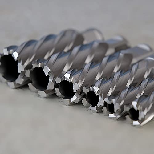 XINCHENG PRECISION Annular Cutter Set 6pcs 3/4 Inch Weldon Shank 2 Inch Cutting Depth 9/16” to 1-1/16 Cutting Diameter M2AL HSS Kit for Magnetic Drill Press with 1 Pilot Pins