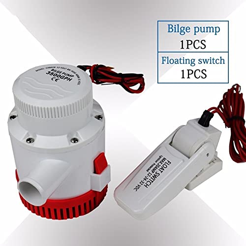 XuuSHA Hand Bilge Pump 3000GPH Large Flow Dc 12v 24v Bilge Pump, with Bilge Float Switch Electric Water Pump Bilge Pump Automatic (Voltage : 12v)
