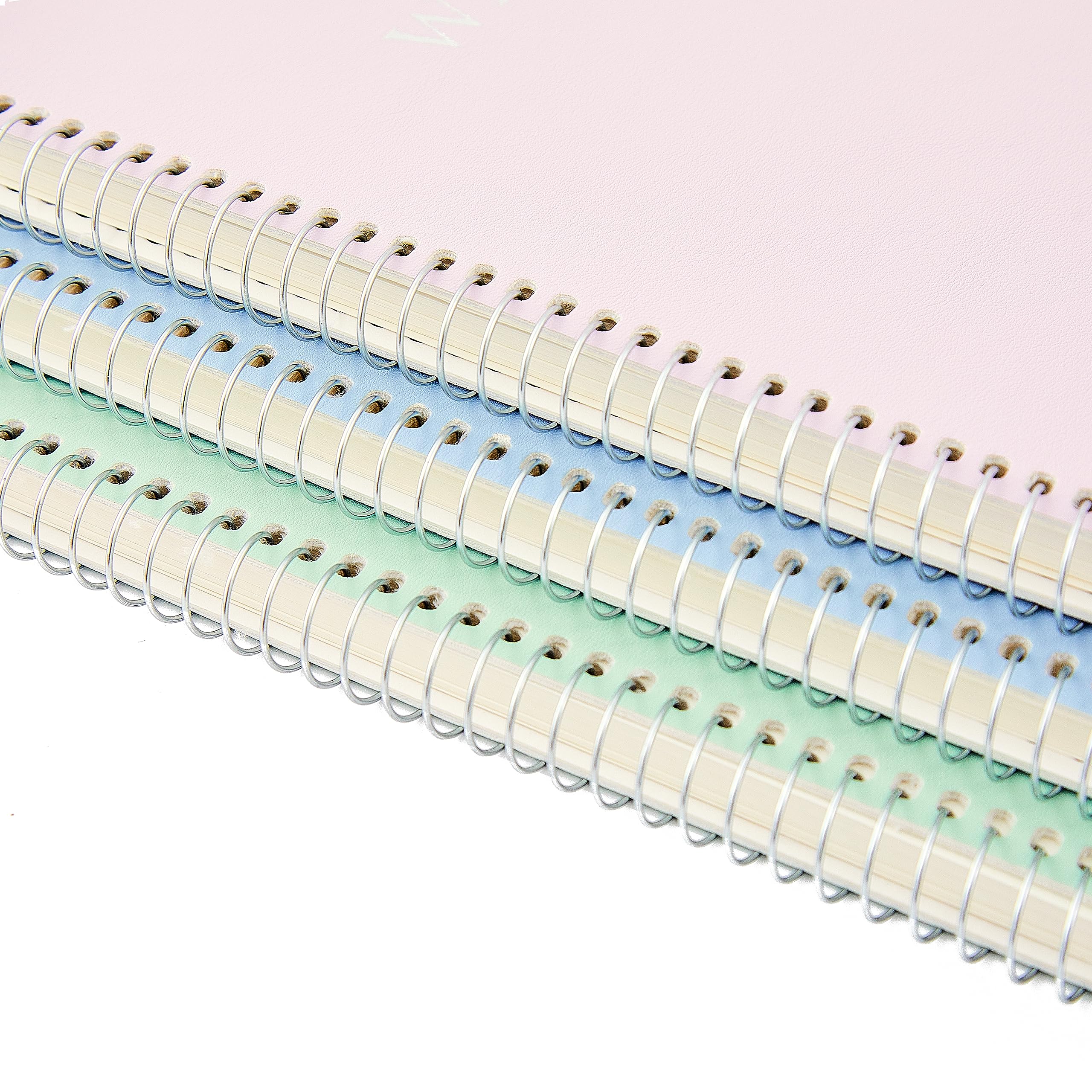 TSFPapier Undated Weekly and Monthly Note book Planner for 2024 and 2025, Soft Cover Daily to Do List Organizer Appointment Journal Schedule Spiral Notebook, 8.9x7.1 inch, MintGreen