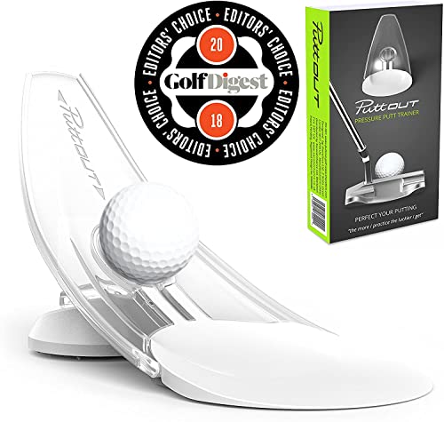 PuttOUT Pressure Putt Trainer - Perfect Your Golf Putting, White