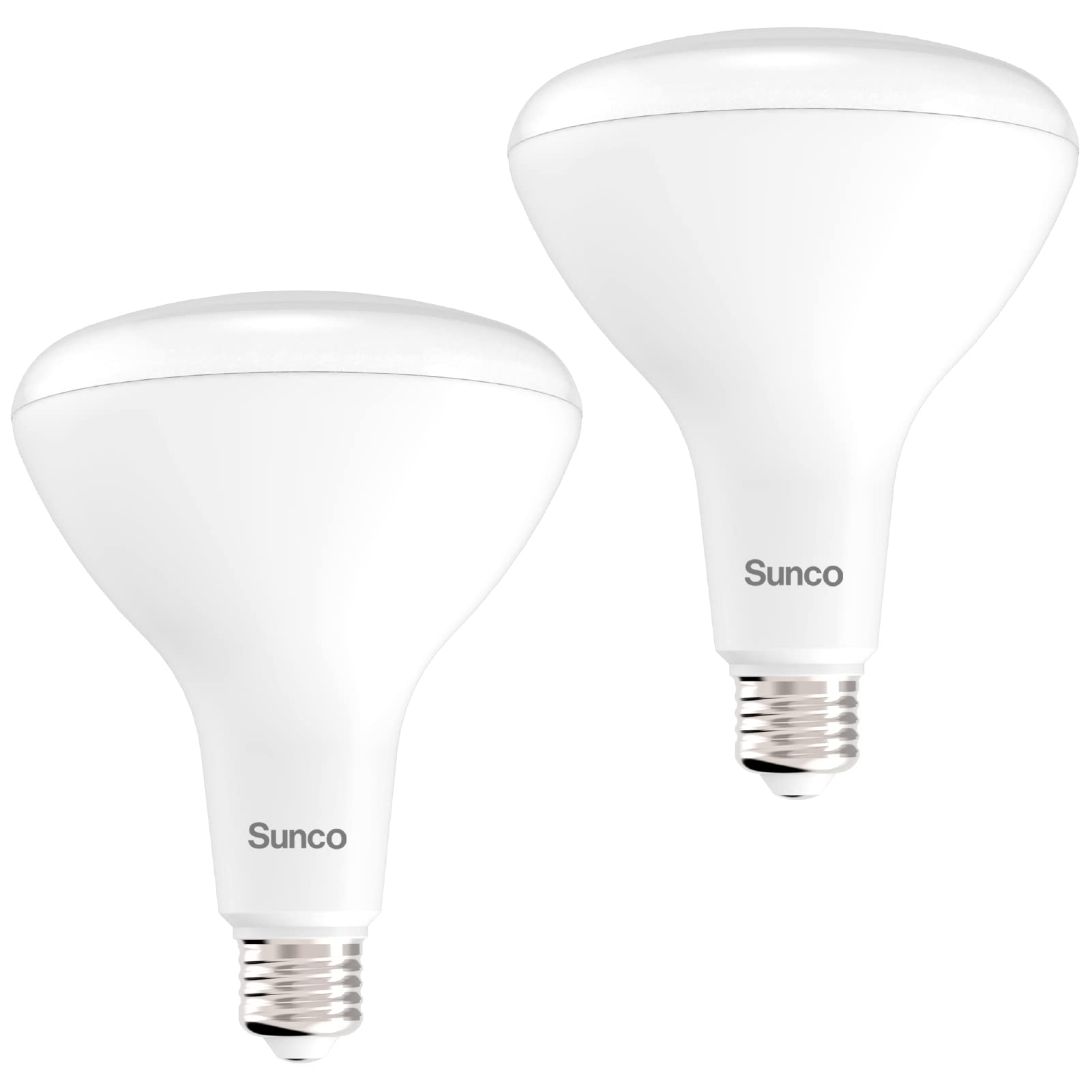Sunco 2 Pack BR40 Light Bulbs, LED Indoor Flood Light, Dimmable, CRI94 6000K Daylight Deluxe, 100W Equivalent 17W, 1400 Lumens, E26 Base, Indoor Residential Home Recessed Can Lights, High Lumens - UL