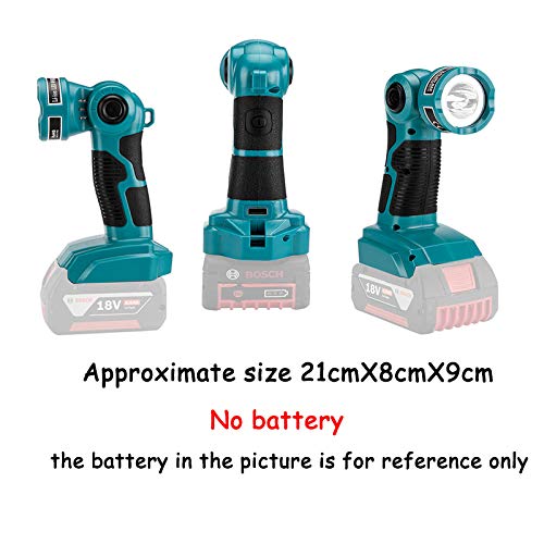 Work Light Rechargeable for Bosch, 3W Pistol Handheld Illumination lamp with USB Interface Suitable for Bosch Battery Pack 14.4V-20V, Suitable for Bosch 18V Lithium Battery BAT609 BAT607 (USA Spot)